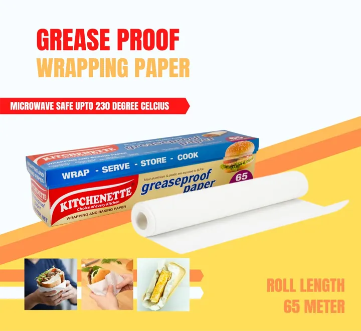 Kitchenette Food Wrapping Paper – 65 Meter | Family Pack | Food Grade ...